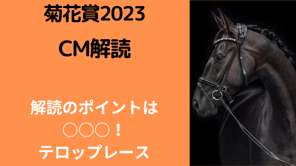 菊花賞2023CM解読｜テロップレースの再現とカレーが使われる？ | MyAlive-note
